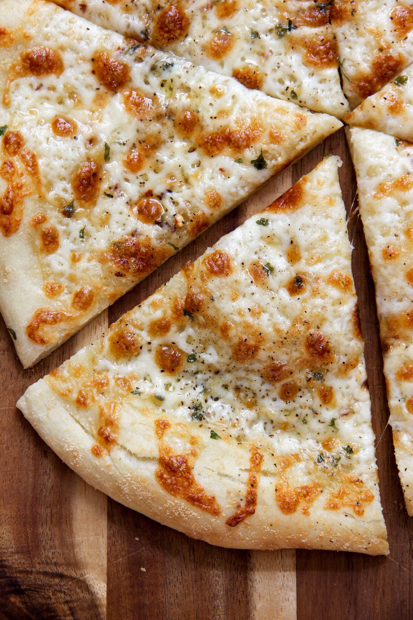Thin Crust Two-Cheese White Pizza