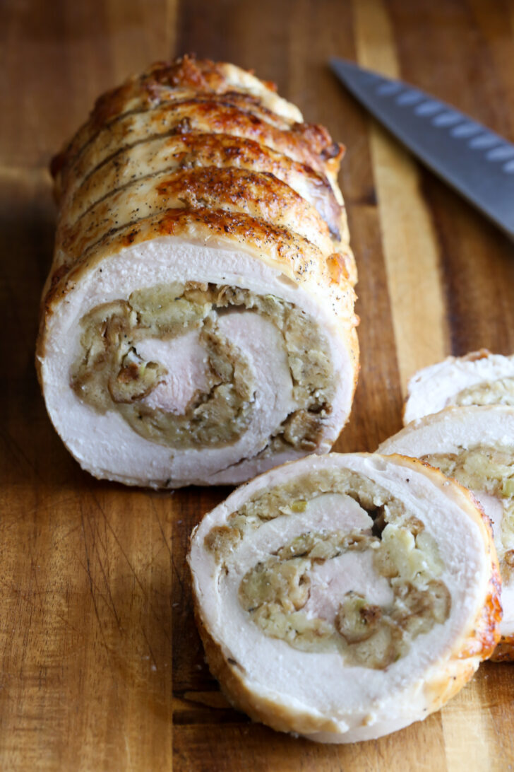 Turkey Roulade with Bread Stuffing